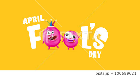 April Fools day funky horizontal banner with...のイラスト素材 [100699621] - PIXTA