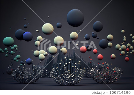 Data abstract concept with clusters, particles...のイラスト素材 [100714190] - PIXTA