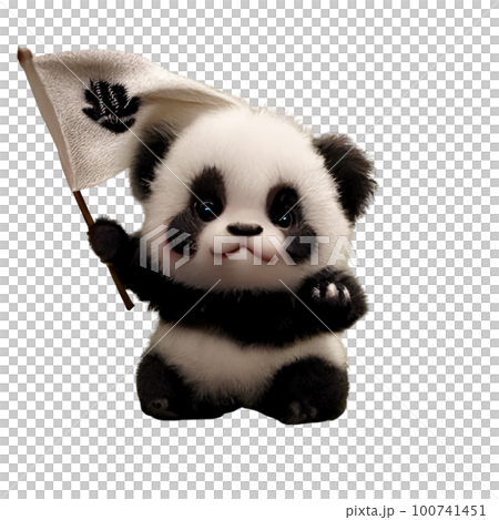 Cute Baby Panda Waving