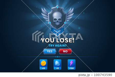 You lose computer game screenのイラスト素材 [100743590] - PIXTA