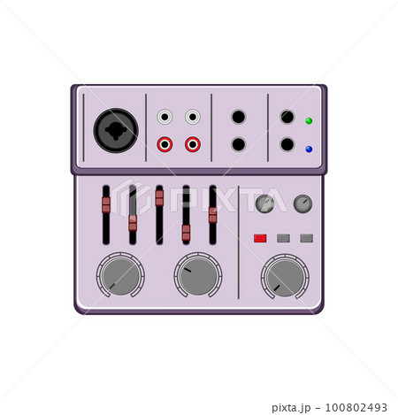 mixing audio mixer cartoon vector illustrationのイラスト素材 [100802493] - PIXTA