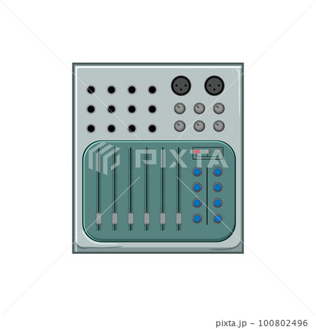 equipment audio mixer cartoon vector illustrationのイラスト素材 [100802496 ...