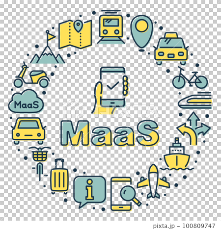 MaaS (Mobility as a Service) logo - Stock Illustration [100809747] - PIXTA