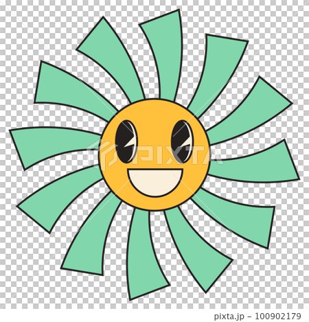 Groovy sun cartoon characters. Funny happy sun... - Stock Illustration ...
