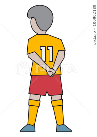 Soccer Player Standing Drawing