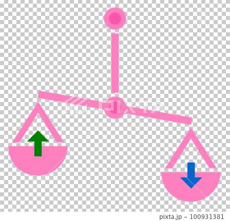 Illustration of a simple scale to compare weight - Stock Illustration ...
