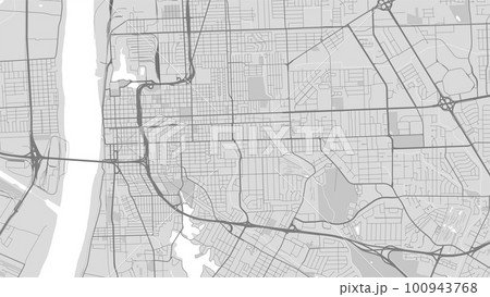 Detailed map of Baton Rouge city, capital of...のイラスト素材 [100943768] - PIXTA