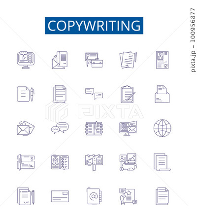 Copywriting line icons signs set. Design...のイラスト素材 [100956877] - PIXTA