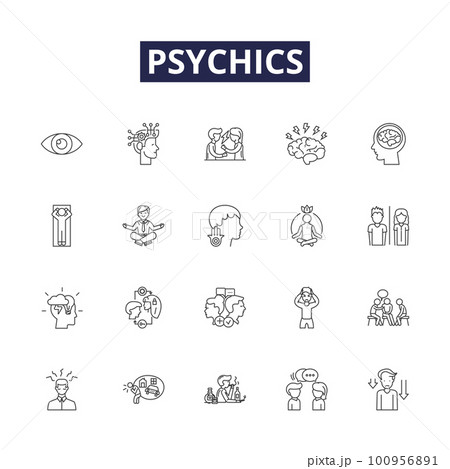 Psychics line vector icons and signs....のイラスト素材 [100956891] - PIXTA