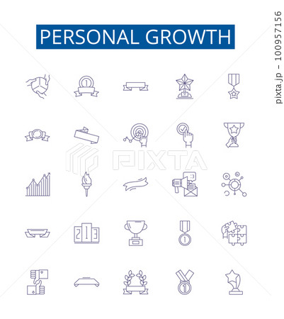 Personal growth line icons signs set. Design...のイラスト素材 [100957156] - PIXTA