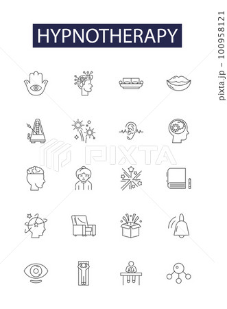 Hypnotherapy line vector icons and signs....のイラスト素材 [100958121] - PIXTA