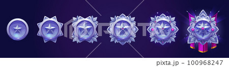 Set of military game progress badgesのイラスト素材 [100968247] - PIXTA