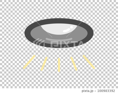 Illustration of a black downlight - Stock Illustration [100983392] - PIXTA