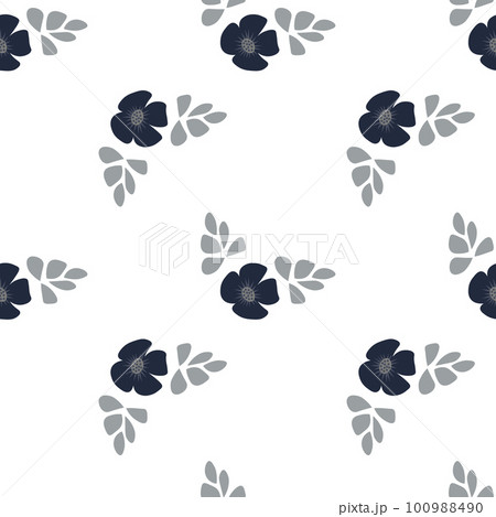 Seamless pattern, small flowers and scattered...のイラスト素材 [100988490] - PIXTA