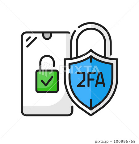 2FA 2-step authentication, two factor...のイラスト素材 [100996768] - PIXTA