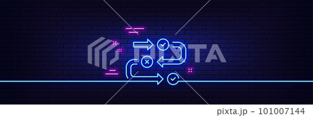 Neon light glow effect. Survey progress line...のイラスト素材 [101007144] - PIXTA