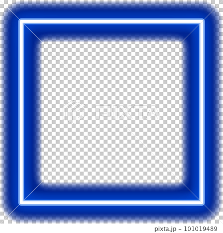 Neon geometric blue rectangle lineのイラスト素材 [101019489] - PIXTA