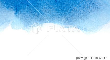 blue watercolor, paint stroke gradient color...の写真素材 [101037012] - PIXTA