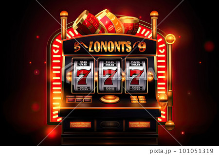 Casino slot machine with winning combination....のイラスト素材 [101051319] - PIXTA