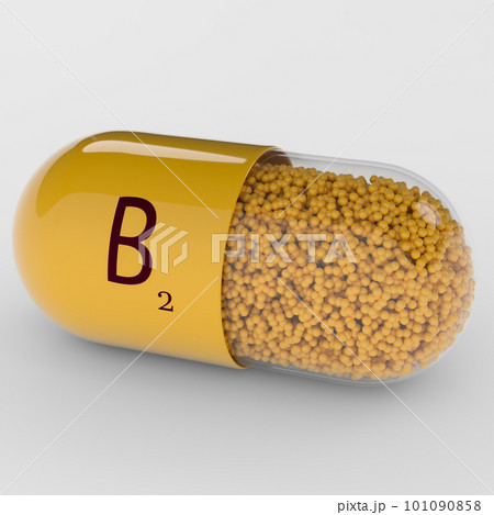 Vitamin B2 capsule. Pill. Dietary supplements....のイラスト素材 [101090858 ...