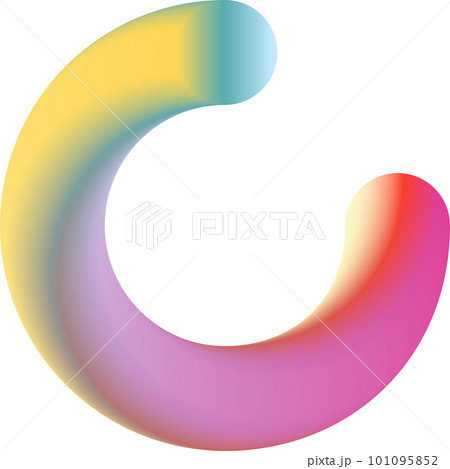 Colorful abstract 3D gradient elements graphic..のイラスト素材 [101095852] - PIXTA