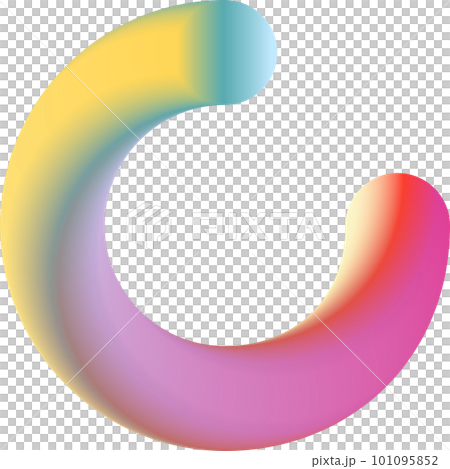 Colorful abstract 3D gradient elements graphic..-插圖素材 [101095852] - PIXTA圖庫