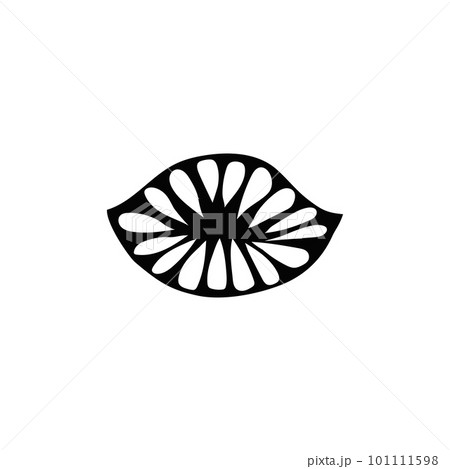 Creepy monster mouth. Scary creature joy with...のイラスト素材 [101111598] - PIXTA