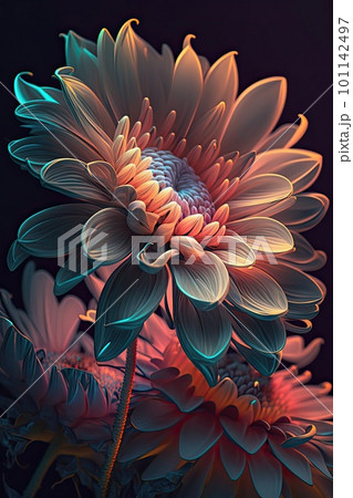 Wildflower Meadow, Galaxy planet flora,...のイラスト素材 [101142497] - PIXTA