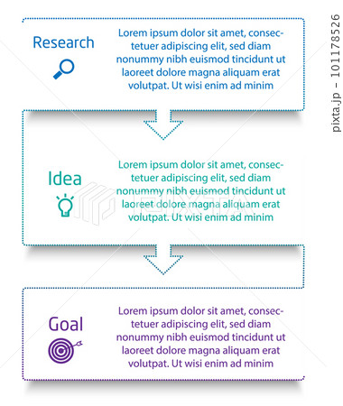 infographic option number template design.のイラスト素材 [101178526] - PIXTA