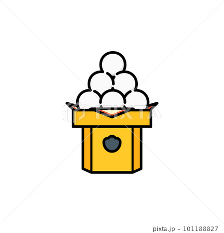 三方にのせた月見団子のイラスト素材 [101188827] - PIXTA