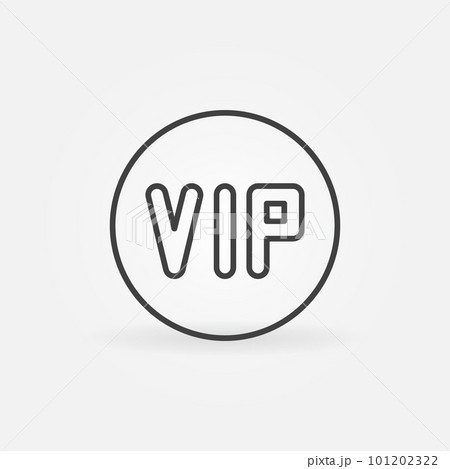 VIP Circle vector concept icon in thin line styleのイラスト素材 [101202322 ...