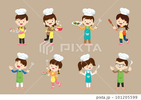 cute little chef Character set 004のイラスト素材 [101205599] - PIXTA