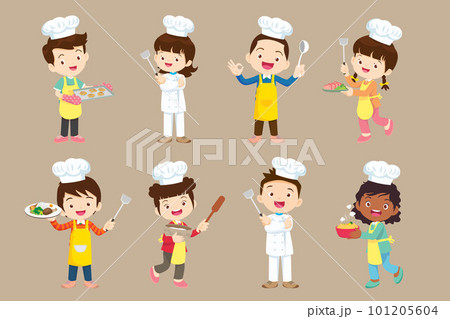 cute little chef Character set 008のイラスト素材 [101205604] - PIXTA