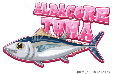 Albacore tuna logo with carton characterのイラスト素材 [101212475] - PIXTA
