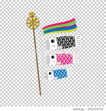 Slightly deformed carp streamer - Stock Illustration [101214152] - PIXTA