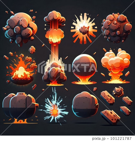 motion game bomb explosion ai generatedのイラスト素材 [101221787] - PIXTA