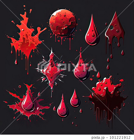 drip blood splash vfx game ai generatedのイラスト素材 [101221912] - PIXTA