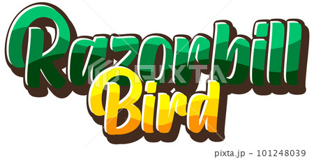 Razorbill bird text logoのイラスト素材 [101248039] - PIXTA