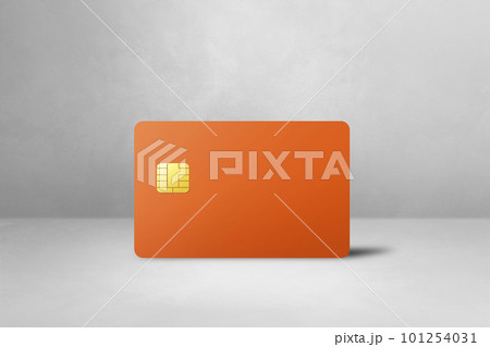 Orange credit card on a white concrete backgroundのイラスト素材 [101254031 ...