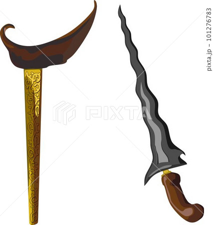Keris Javanese Indonesia Traditional Weaponのイラスト素材 [101276783] - PIXTA