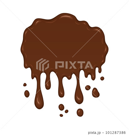 Vector illustration - melted chocolate drips...のイラスト素材 [101287386] - PIXTA