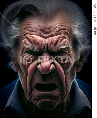 Angry old people - portrait view - made with...のイラスト素材 [101304105] - PIXTA