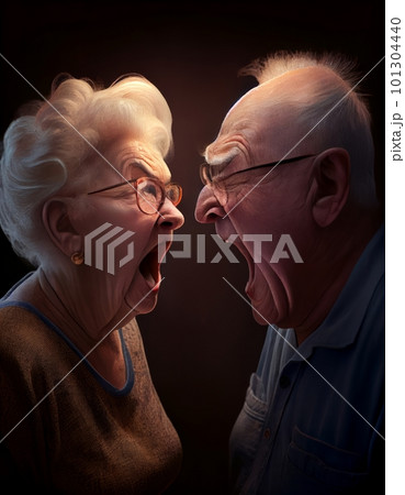 Angry old people - portrait view - made with...のイラスト素材 [101304440] - PIXTA