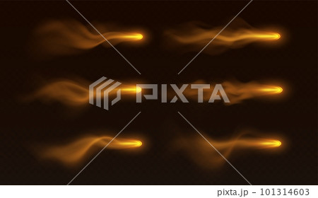 Magic fire arrows effect, orange light trails...のイラスト素材 [101314603] - PIXTA