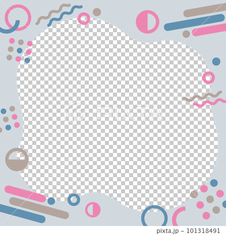 Geometric pattern square frame dull color... - Stock Illustration ...