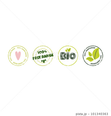 Set of eco, bio, organic and natural products...のイラスト素材 [101340363] - PIXTA
