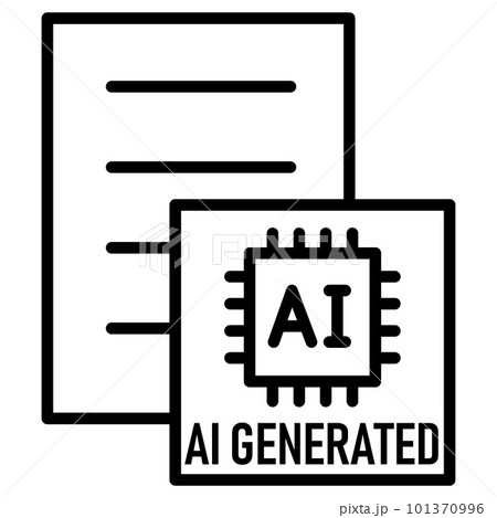 AI GENERATED アイコン AIが生成したコンテンツ用のアイコンのイラスト素材 [101370996] - PIXTA