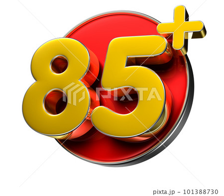 85 plus 3D illustration.のイラスト素材 [101388730] - PIXTA