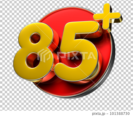 85 plus 3D illustration.のイラスト素材 [101388730] - PIXTA