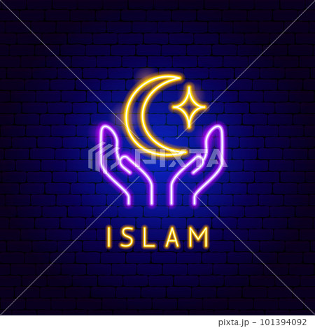 Islam Neon Labelのイラスト素材 [101394092] - PIXTA